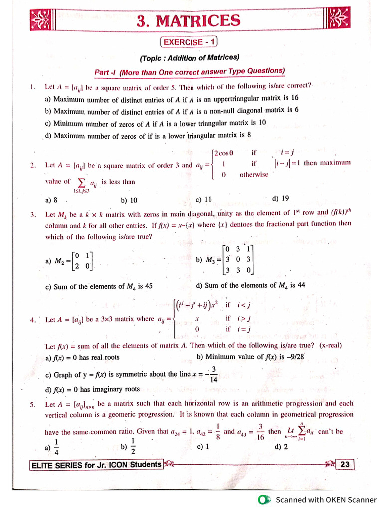 Matrices CLG Material Advance | PDF