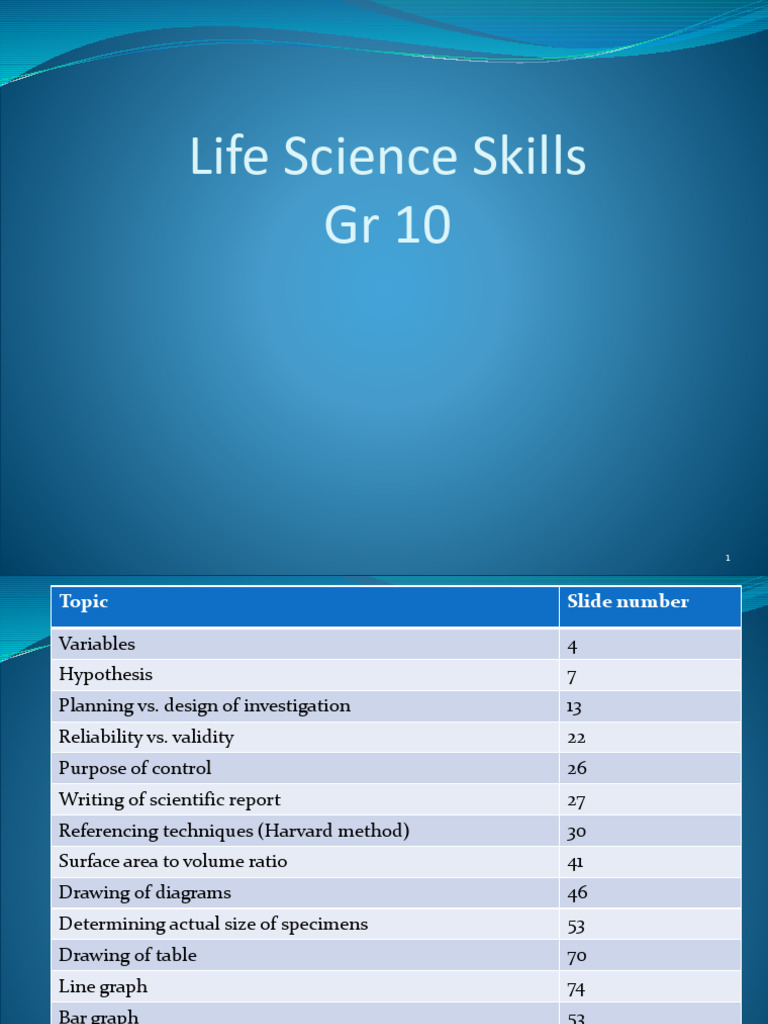 2023 Life Science Skills GR 10 | PDF