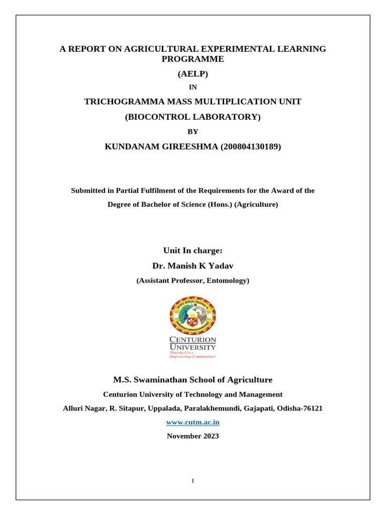 Gireeshma Individual Report | PDF