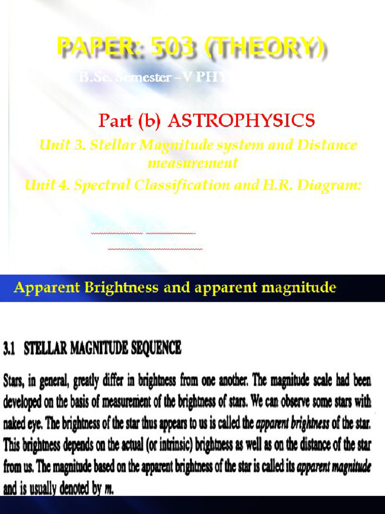 Paper 3 Astrophysics Slide Notes | PDF