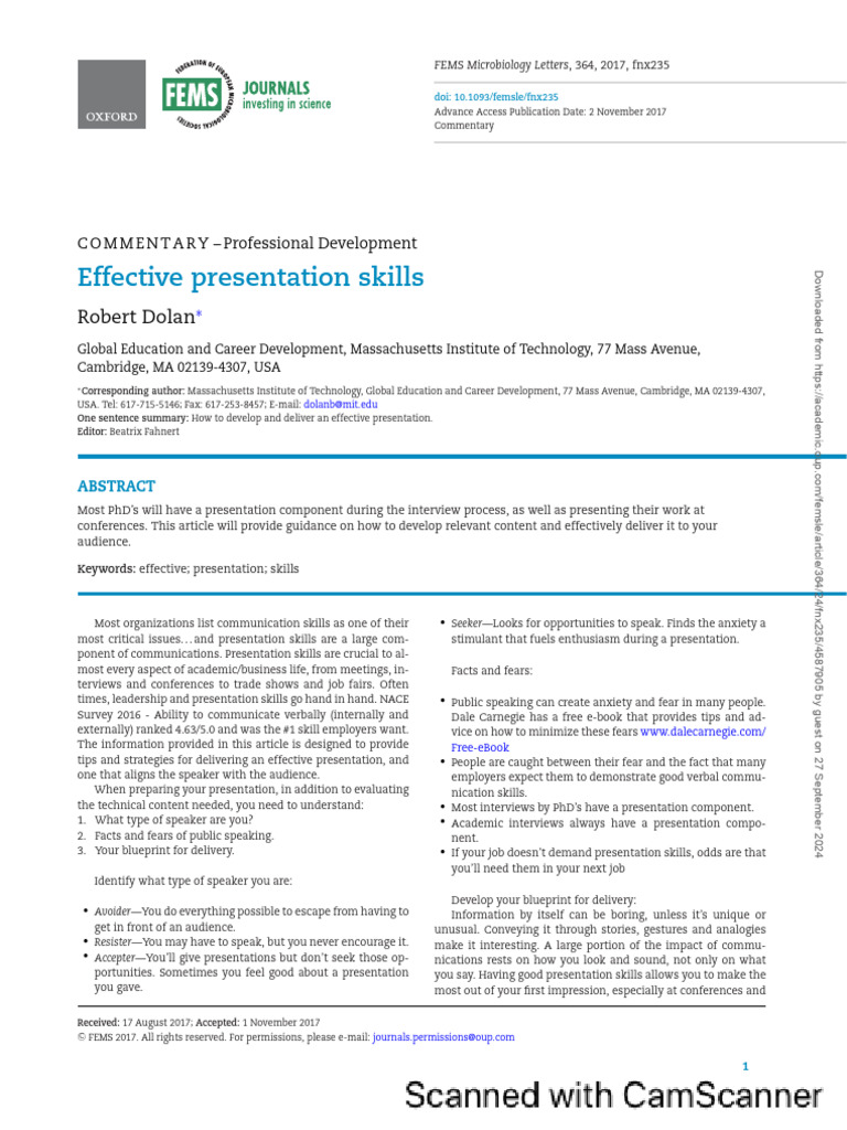 Bba LLB Presentation Skills Oxford | PDF