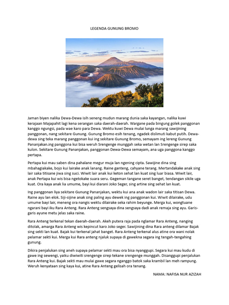 Legenda Gunung Bromo | PDF