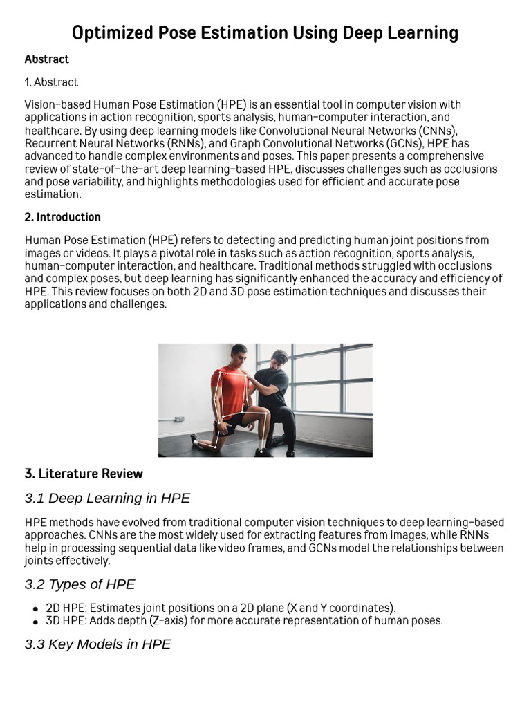 Report Pose Estimation | PDF
