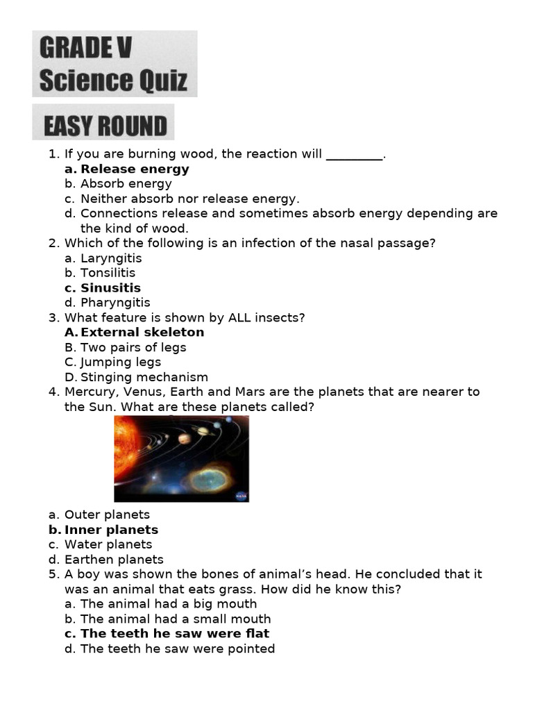 Grade 5 Science Reviewer | PDF
