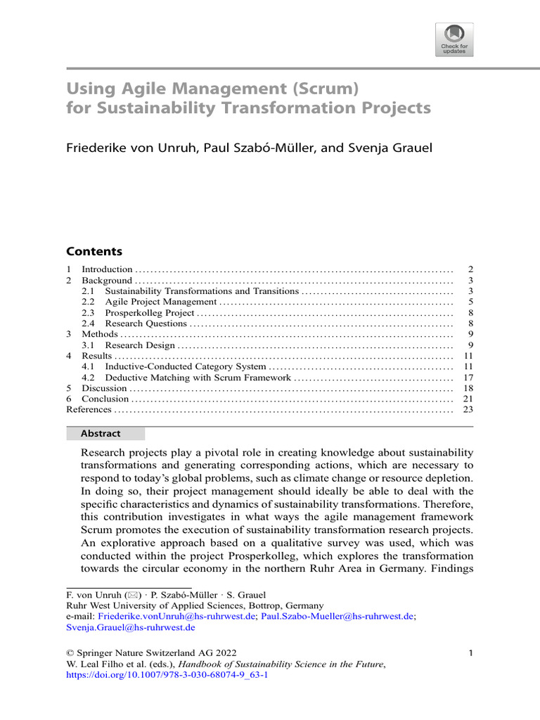 Using Agile Management (Scrum) | PDF