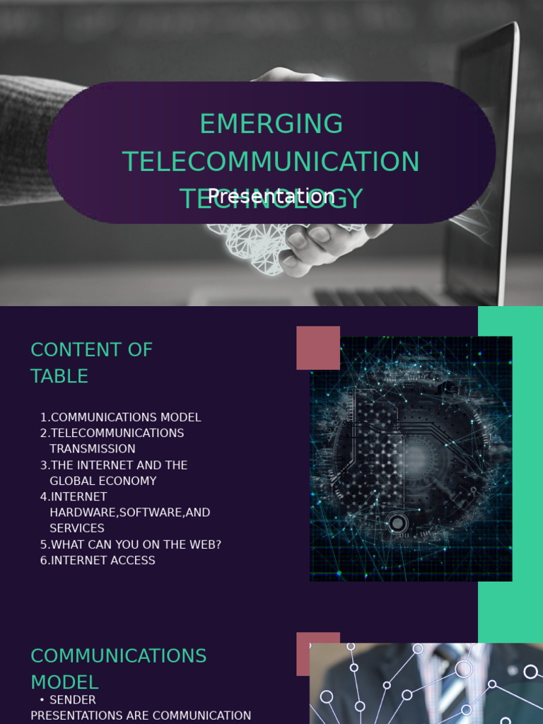 Purple Modern Telecommunication Technology Presentation | PDF