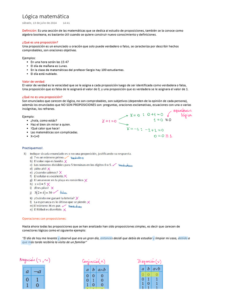Lógica Matemática | PDF