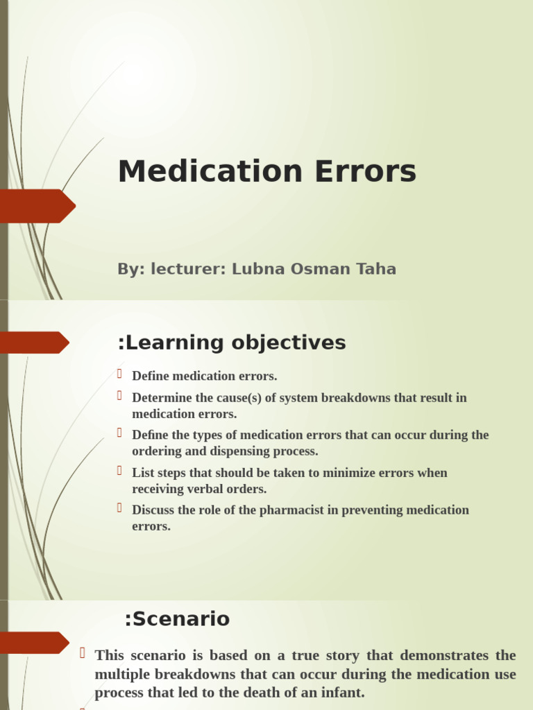 Medication Errors 1 | PDF