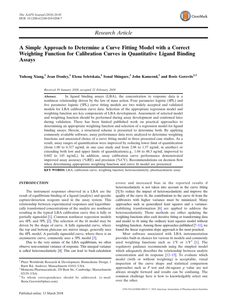 AAPSJ-2018-20!22!45 Weighting Approach To Determine LBA Curve Fitting ...