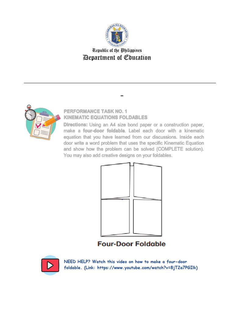 Q1_Advanced-Physics_Performance-Task-No.-1 | PDF