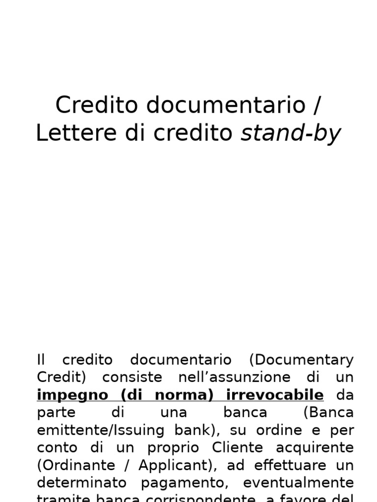 Credito Documentario | PDF