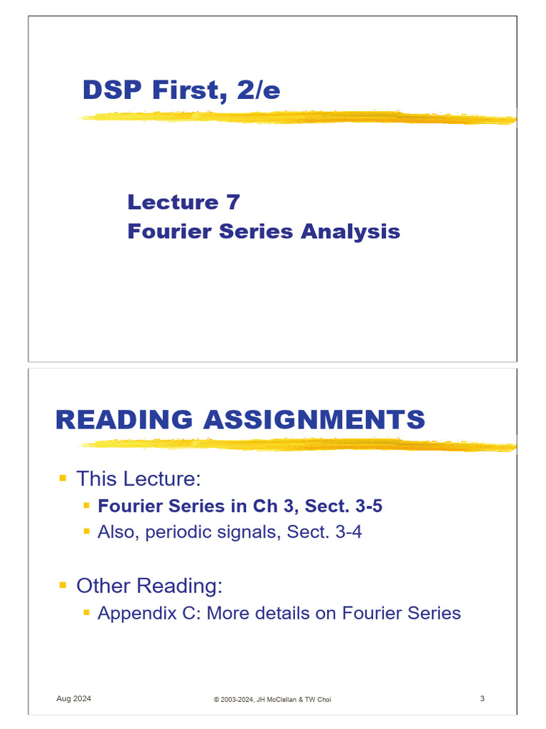 DSPFirst-L07 2UP 20240926 | PDF