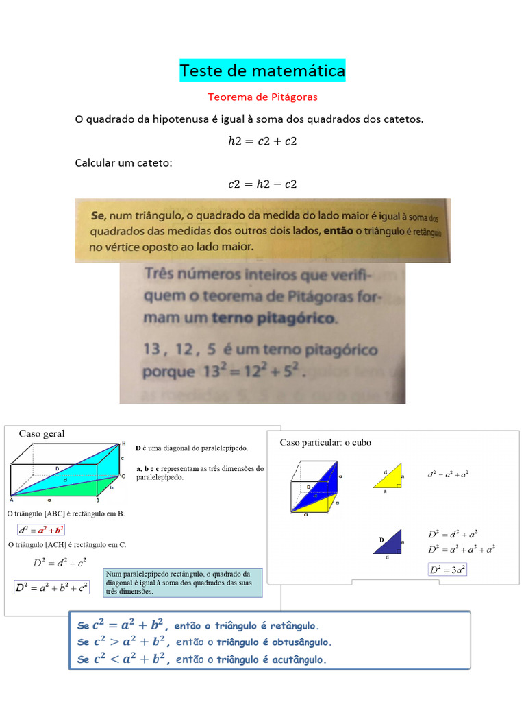 Teste de Matemática | PDF