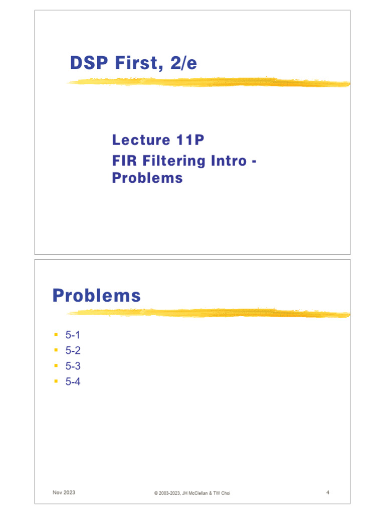 DSPFirst CH05-CH08 Problem Sol 2UP | PDF