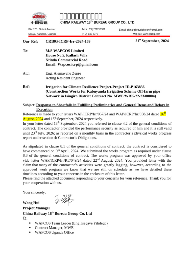 Response - Resident Office and Accom. Shortfall - Response - Letter ...