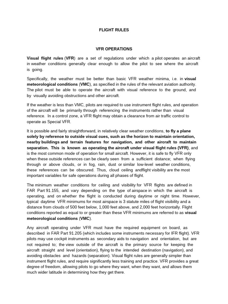 Flight Rules | PDF