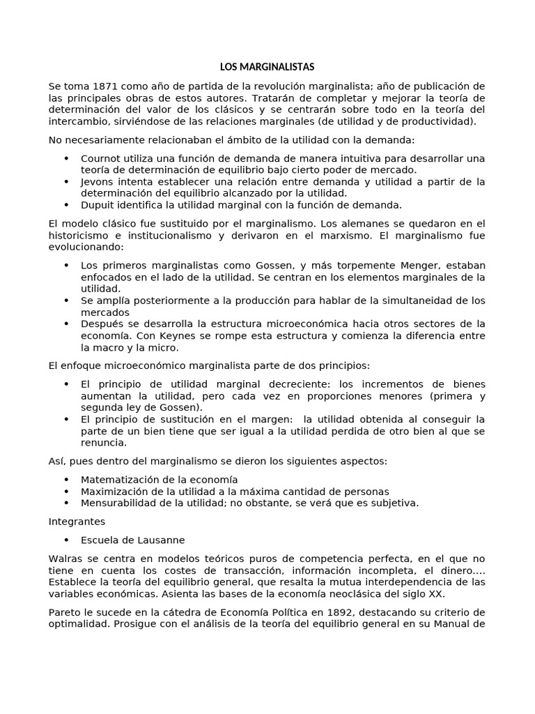 Marginalistas | PDF