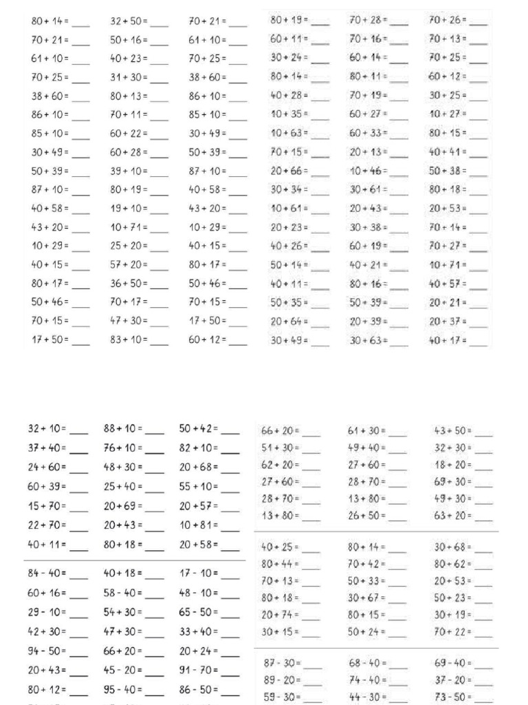 ejercicio de sumas | PDF