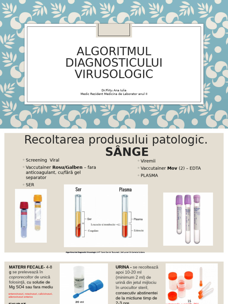 Algoritmul Diagnosticului Virusologic | PDF