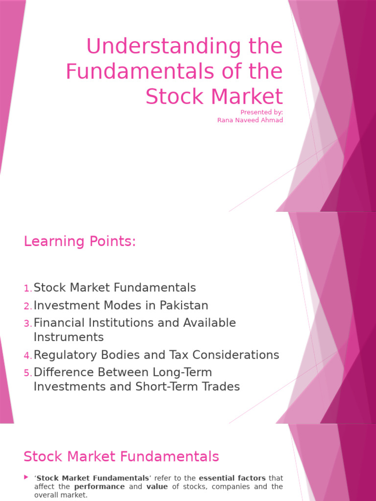 Understanding The Fundamentals of The Stock Market | PDF