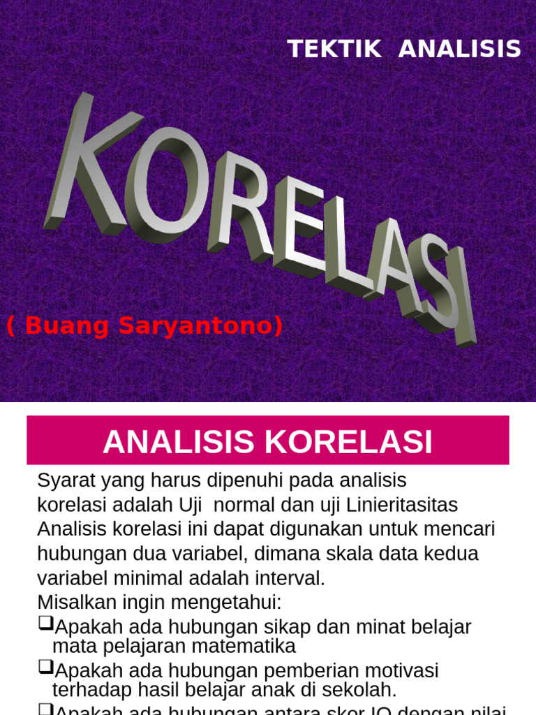 Bab III Korelasi | PDF
