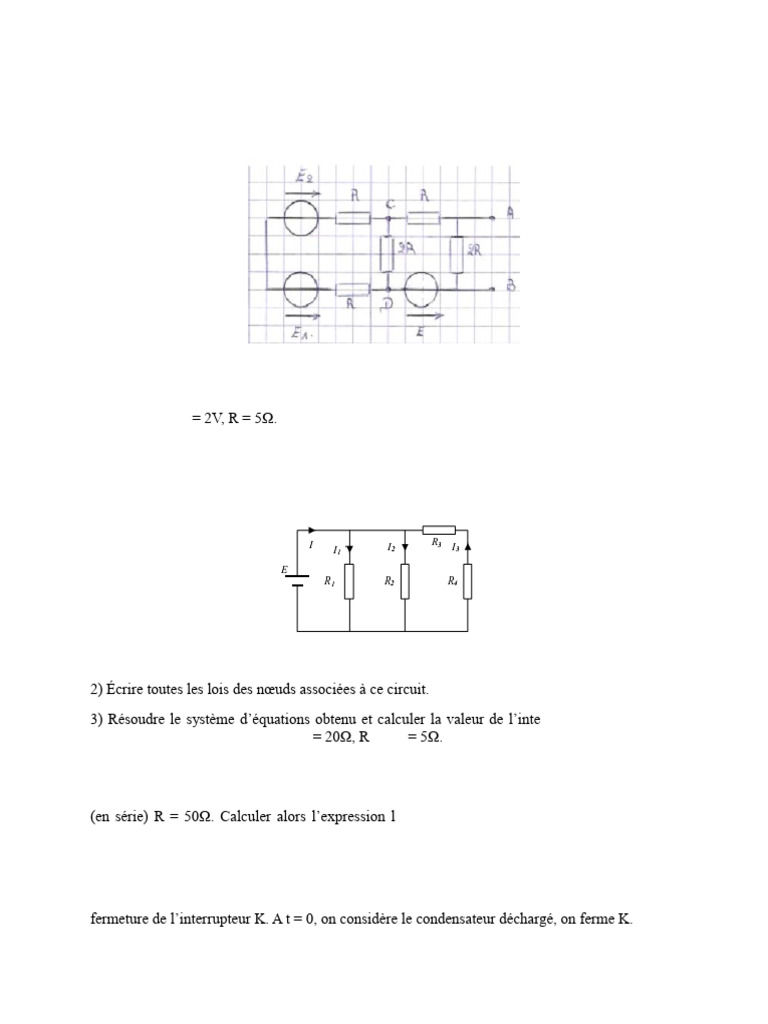 TD Électrocinétique (REVISION) | PDF