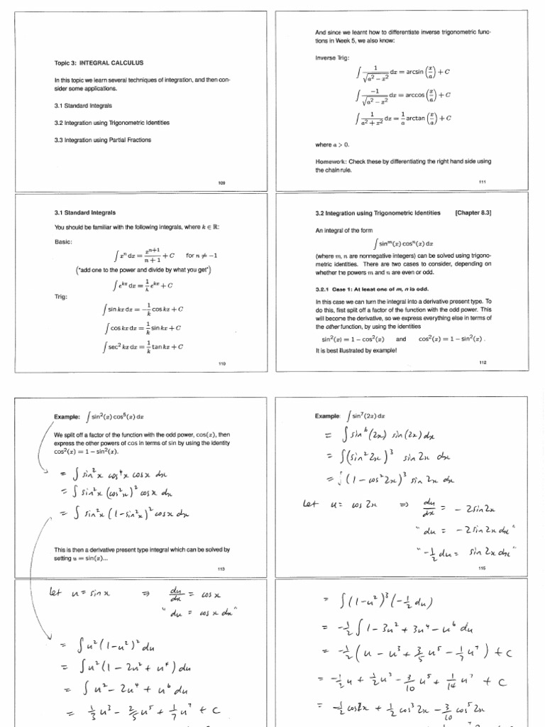 Topic 3. Integral Calculus | PDF