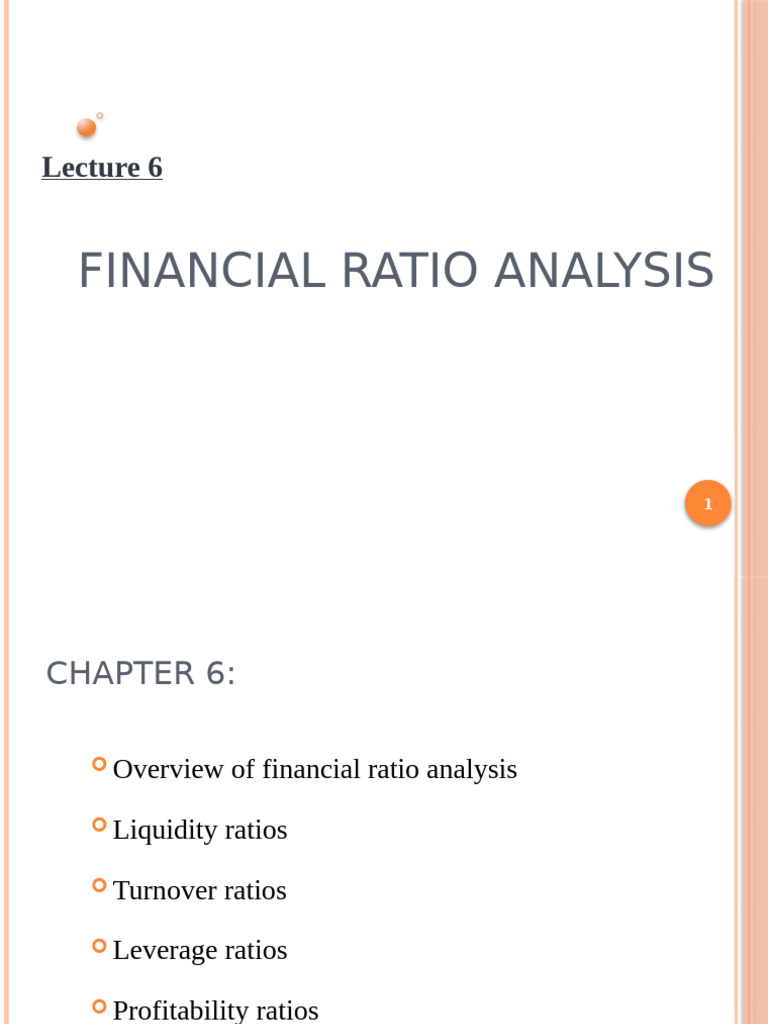 Topic 6 - Financial Ratio Analysis | PDF