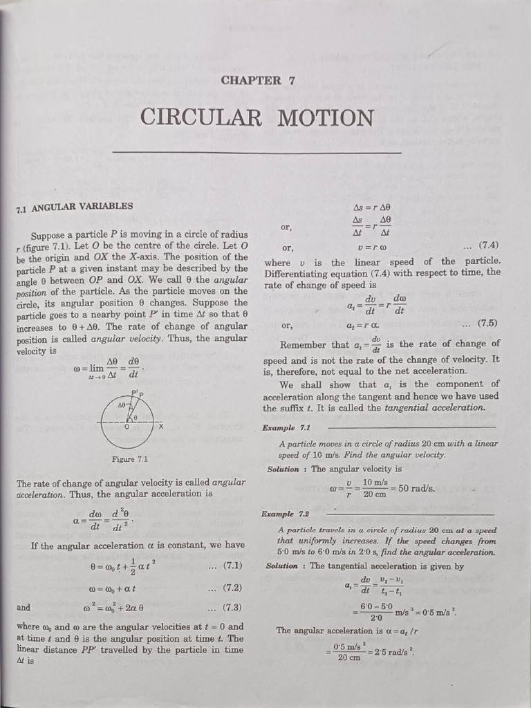 Circular Motion HC Verma | PDF