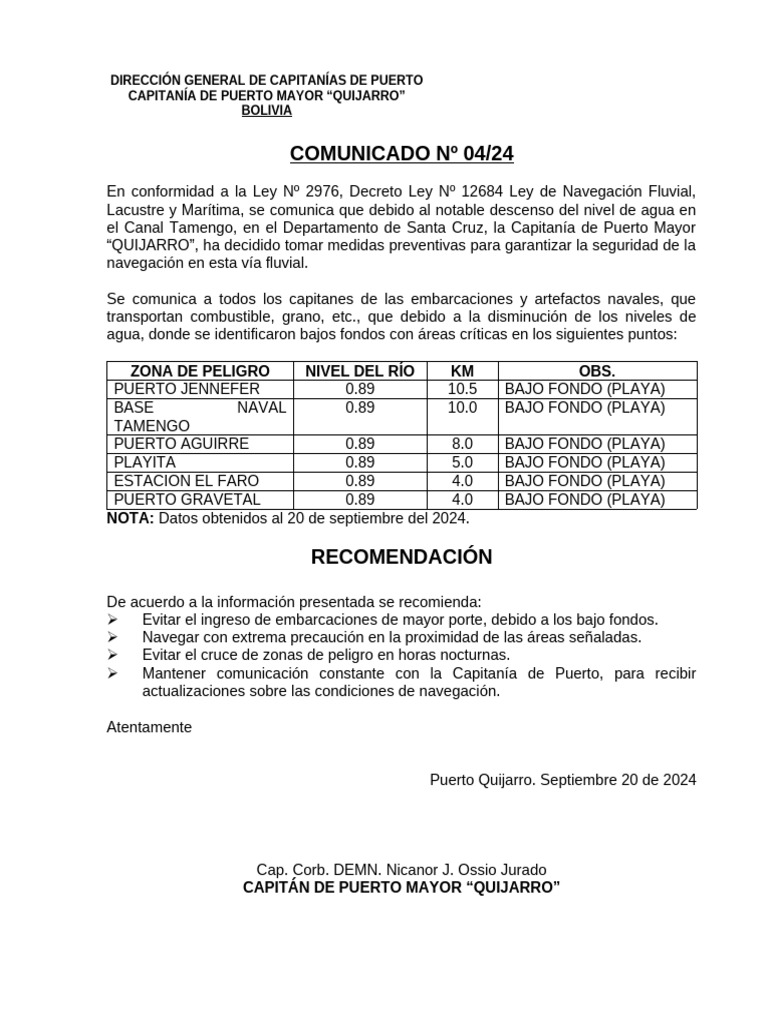 Comunicado DGCP de CPMQ | PDF