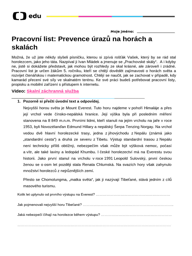 PL Prevence Urazu Na Horach Paty Rocnik | PDF