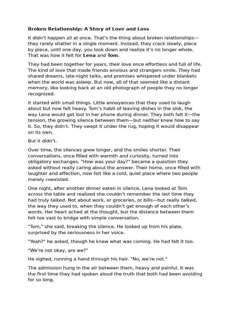 Broken Relationship | PDF