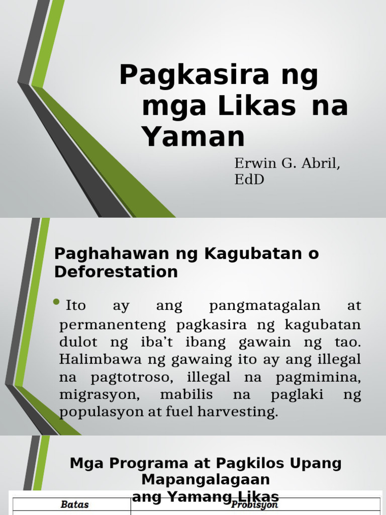 4.pagkasira NG Mga Likas Na Yaman | PDF