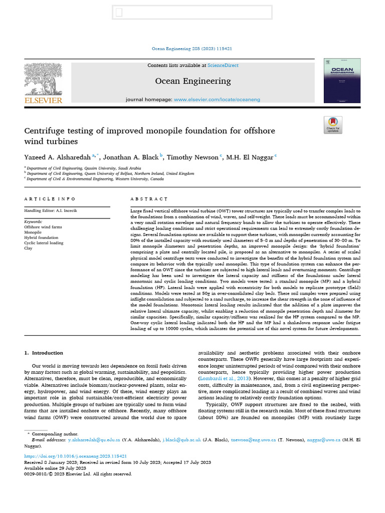 Improved Monopile Foundations for OWTs | PDF | Deep Foundation ...