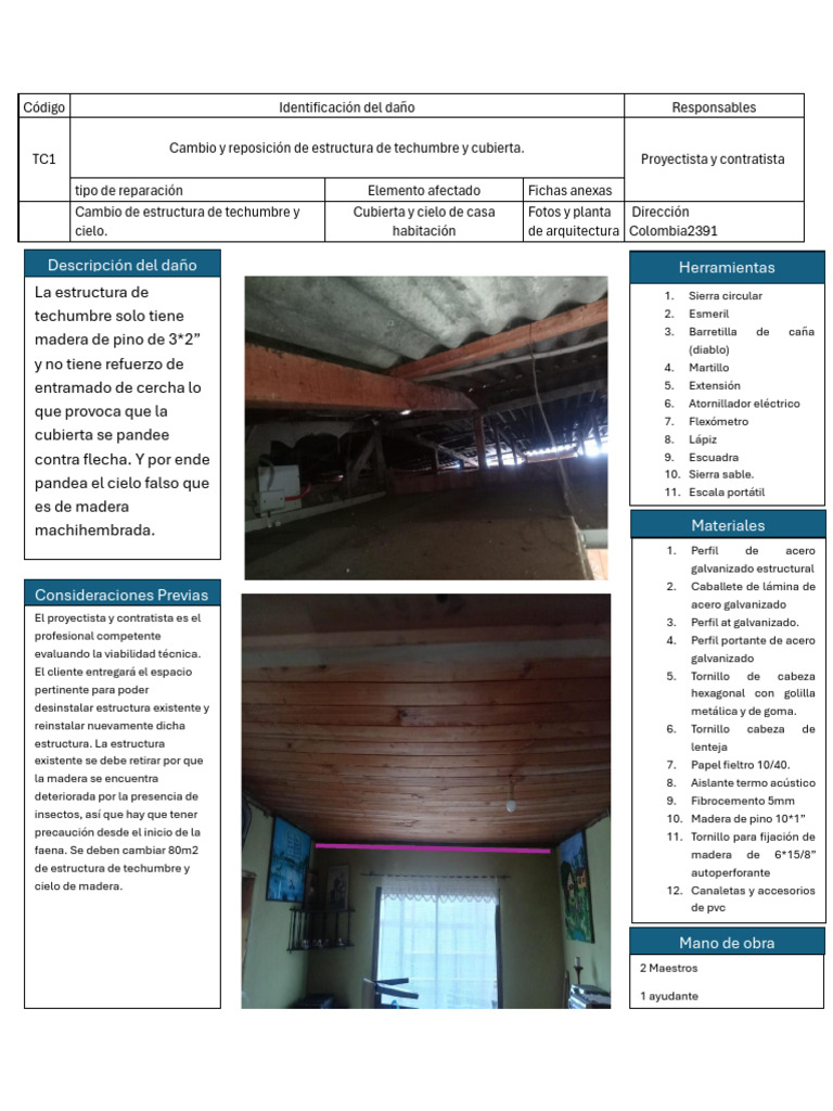 Ficha1 Techumbre | PDF