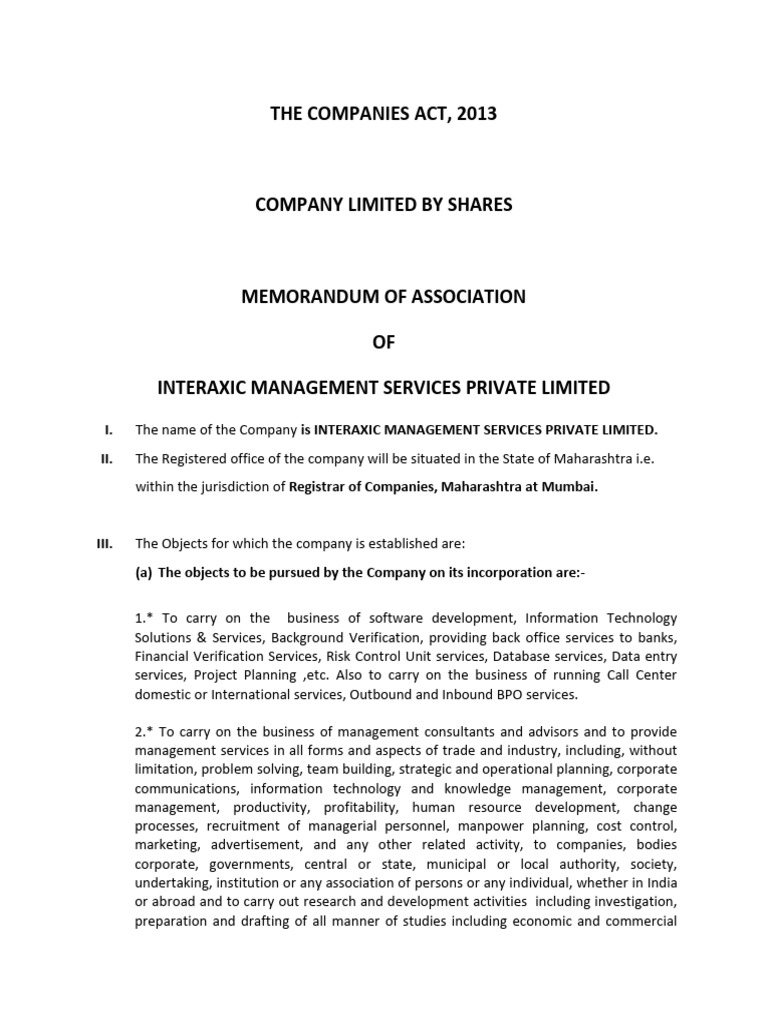 The Companies Act, 2013 | PDF