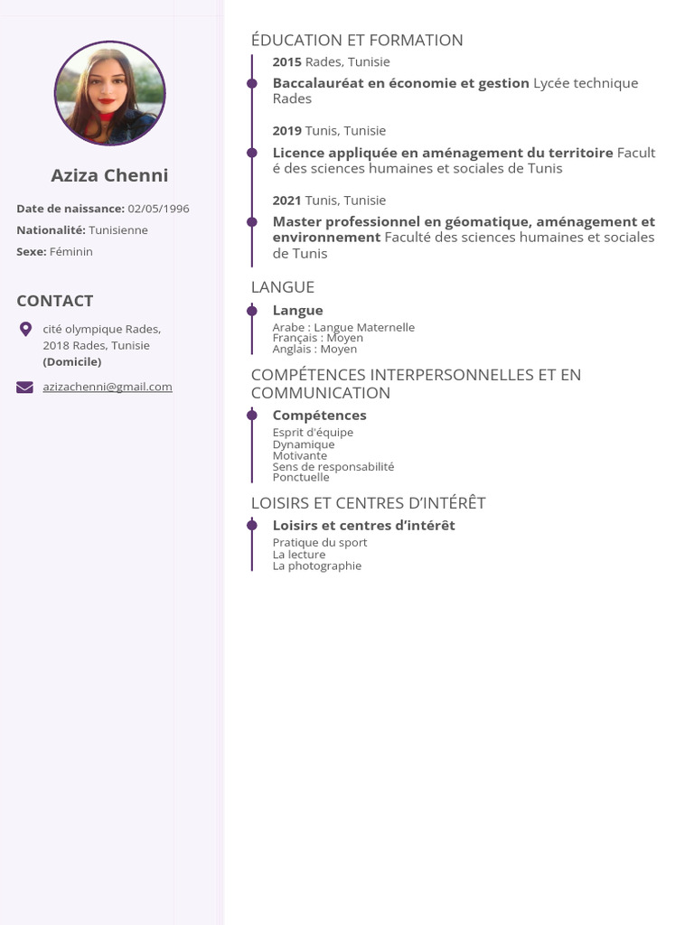 CV Aziza | PDF