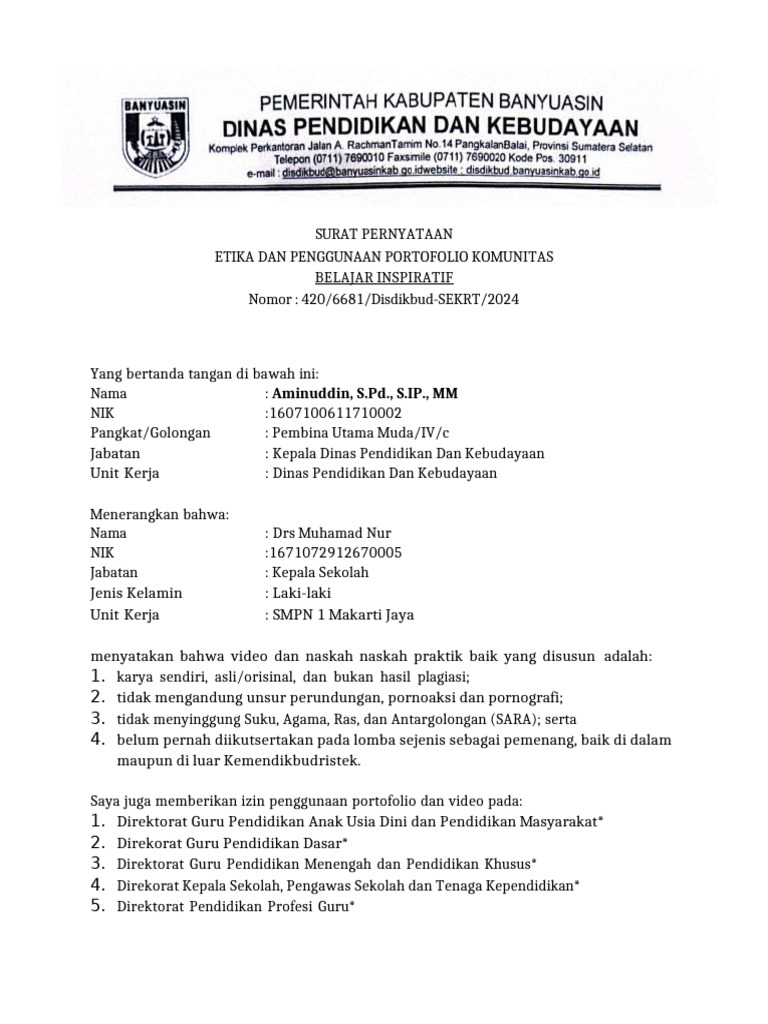 Format SP Etika | PDF