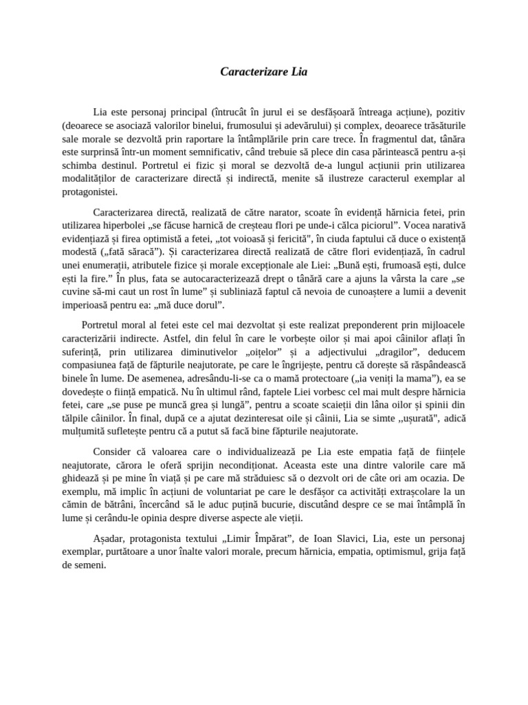 Model de Caracterizare | PDF