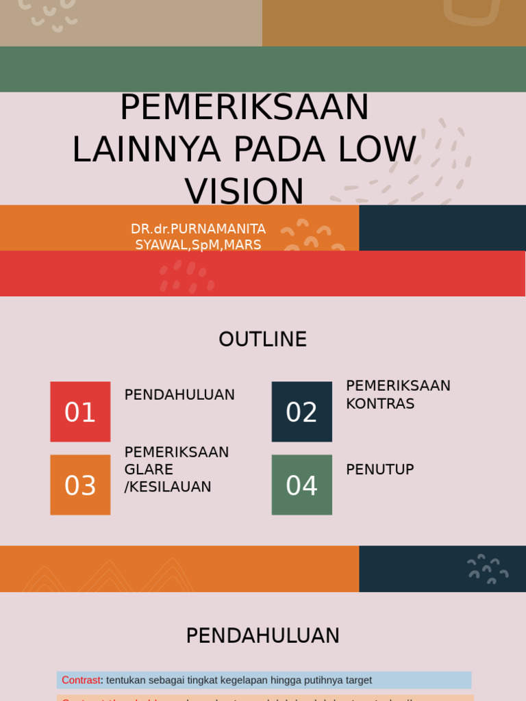 Pemeriksaan Lain Pada Low Vision | PDF