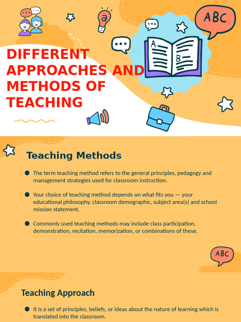 Different Approaches and Methods in Teaching | PDF