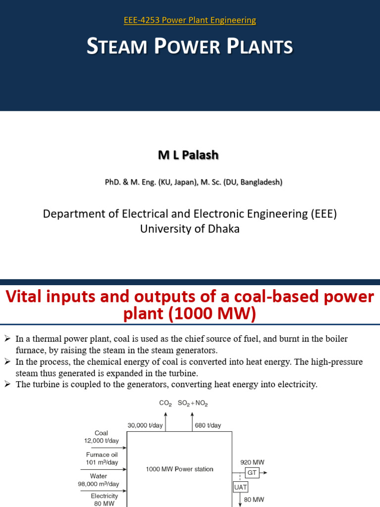 Lec 03 Steam Power Plants | PDF