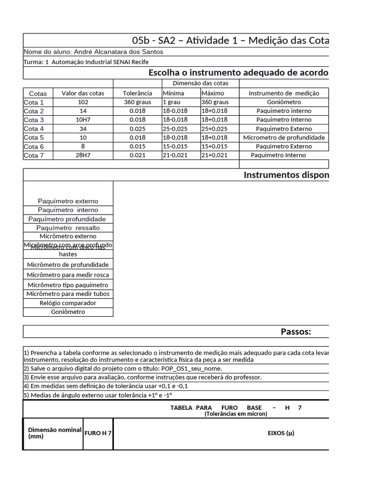 POP - OS1 - Seu - Nome André Alcantara Dos Santos | PDF