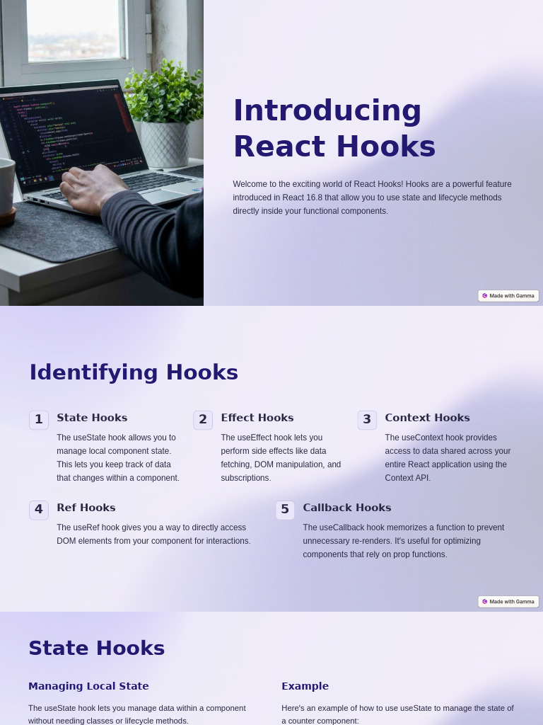 Introducing React Hooks | PDF