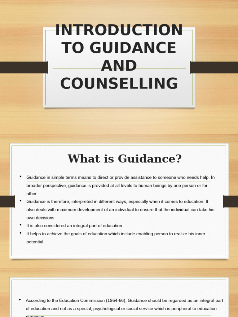 Introduction To Guidance and Counselling | PDF