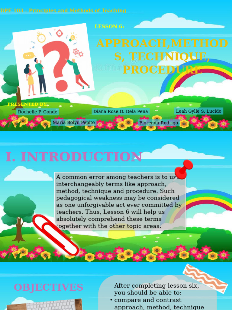 1.teaching Approach Method Technique Procedure | PDF