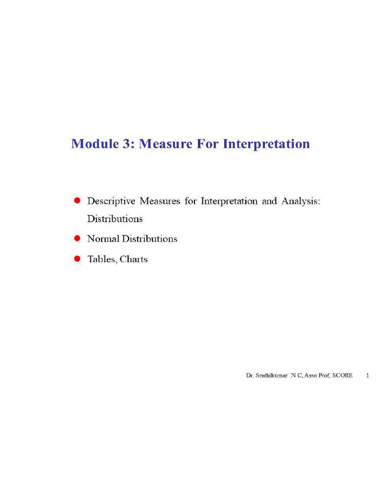 3-Module 3 - Introduction To Measure For Interpretation-08-08-2024 | PDF