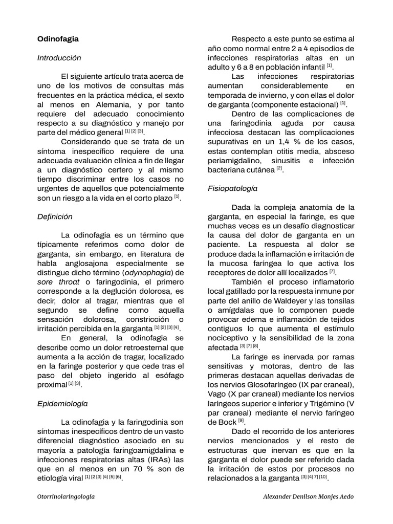 Odinofagia | PDF