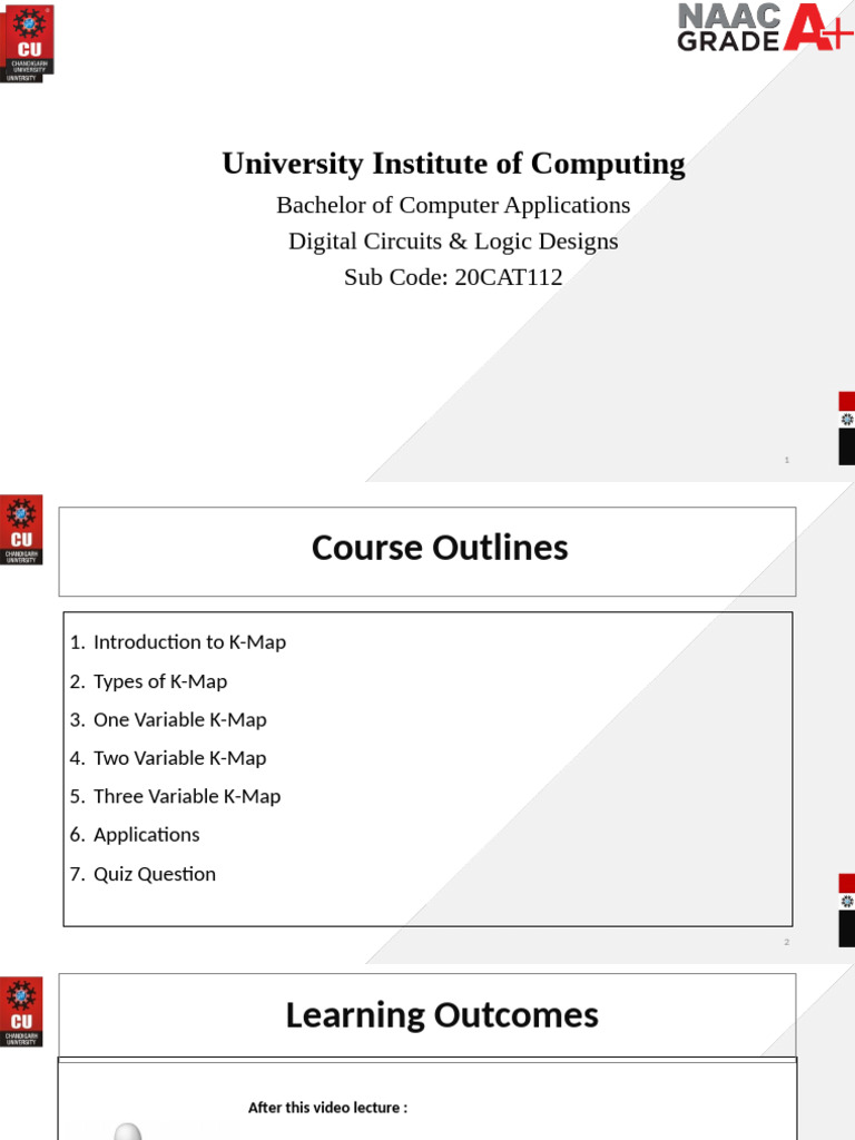 Lecture 2.2.3 (K-Map) | PDF