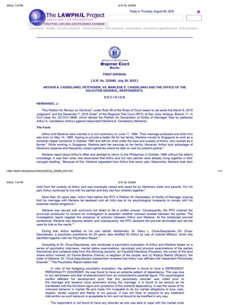 Candelario V Candelario | PDF